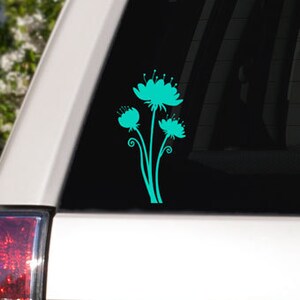 Whimsical Flowers Car Window Decal - Etsy