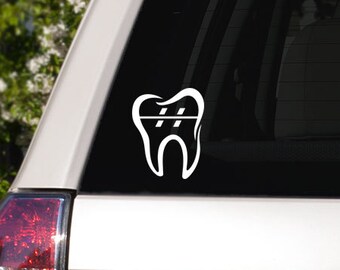 Molar Tooth Car Window Decal | Etsy