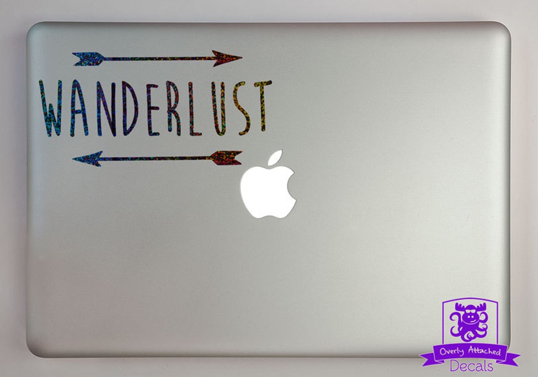Wanderlust Typography Decal MacBook Laptop - Etsy