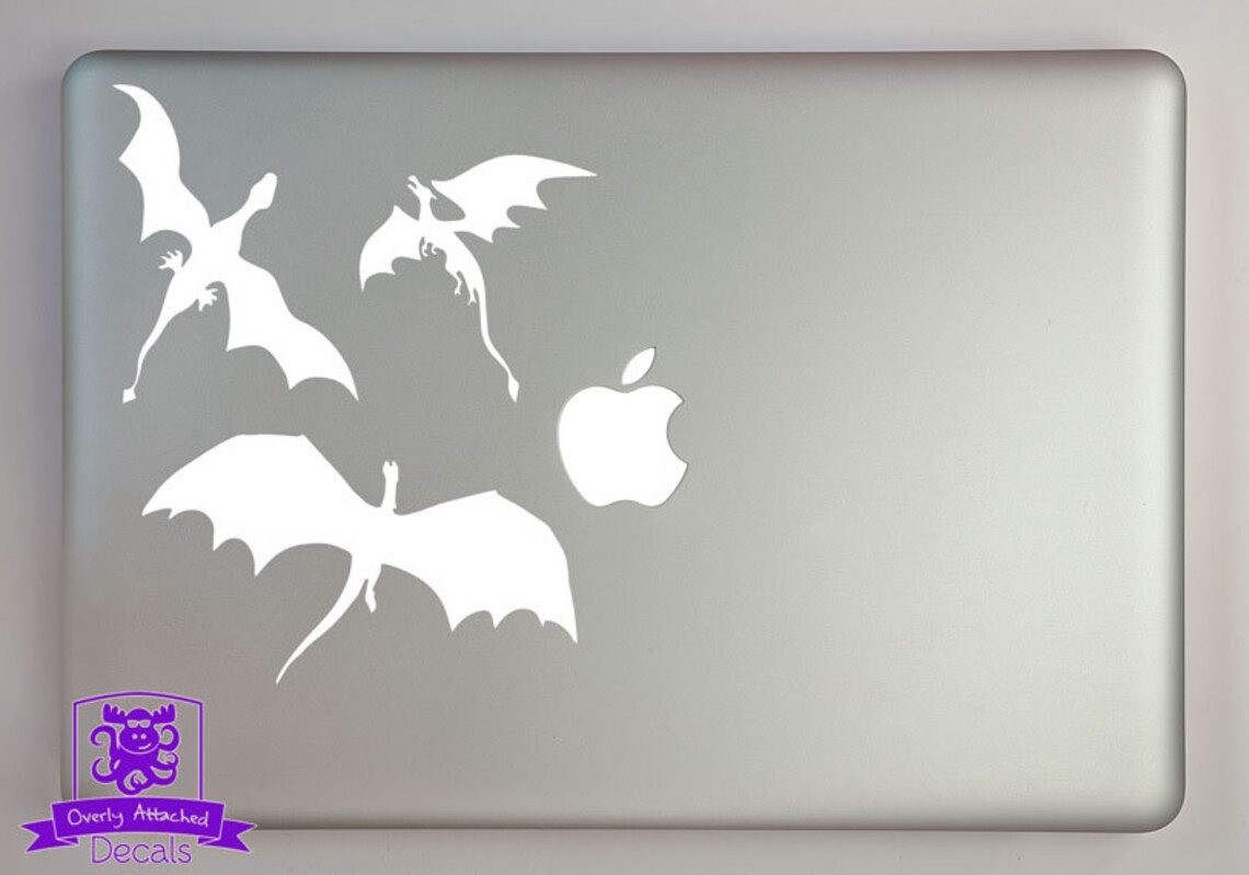 3 Dragons Flying Decal Macbook Laptop | Etsy