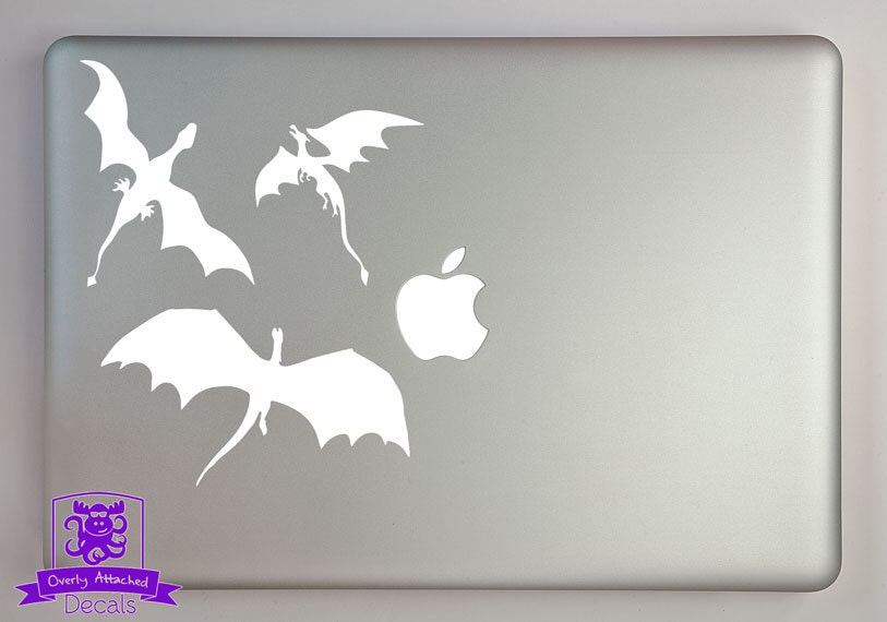 3 Dragons Flying Decal Macbook Laptop | Etsy
