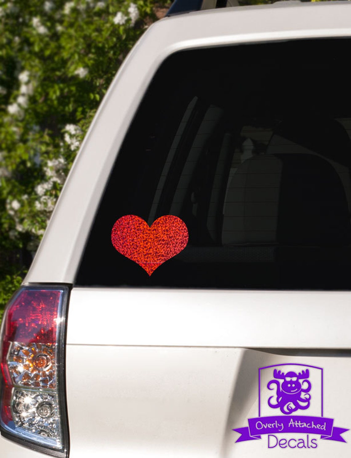 Heart Car Window Decal - Etsy