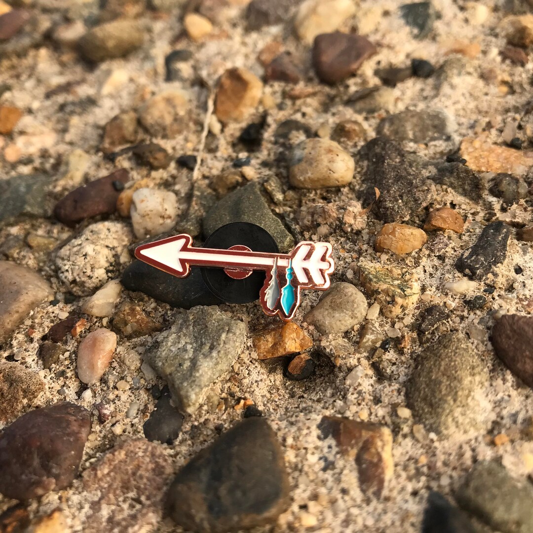 Feather Arrow Enamel Pin - Etsy