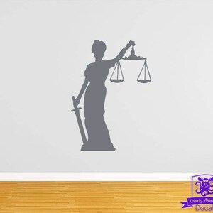 Lady Justice Wall Decal - Etsy