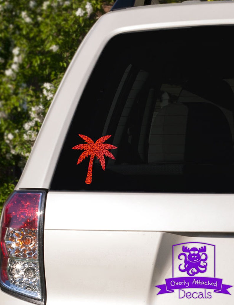 Tropical Palm Tree Car Window Decal | Etsy