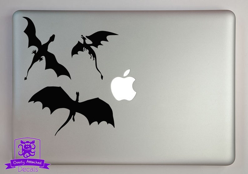 3 Dragons Flying Decal Macbook Laptop - Etsy
