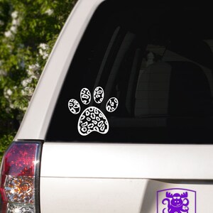 Leopard Paw Print Car Window Decal - Etsy