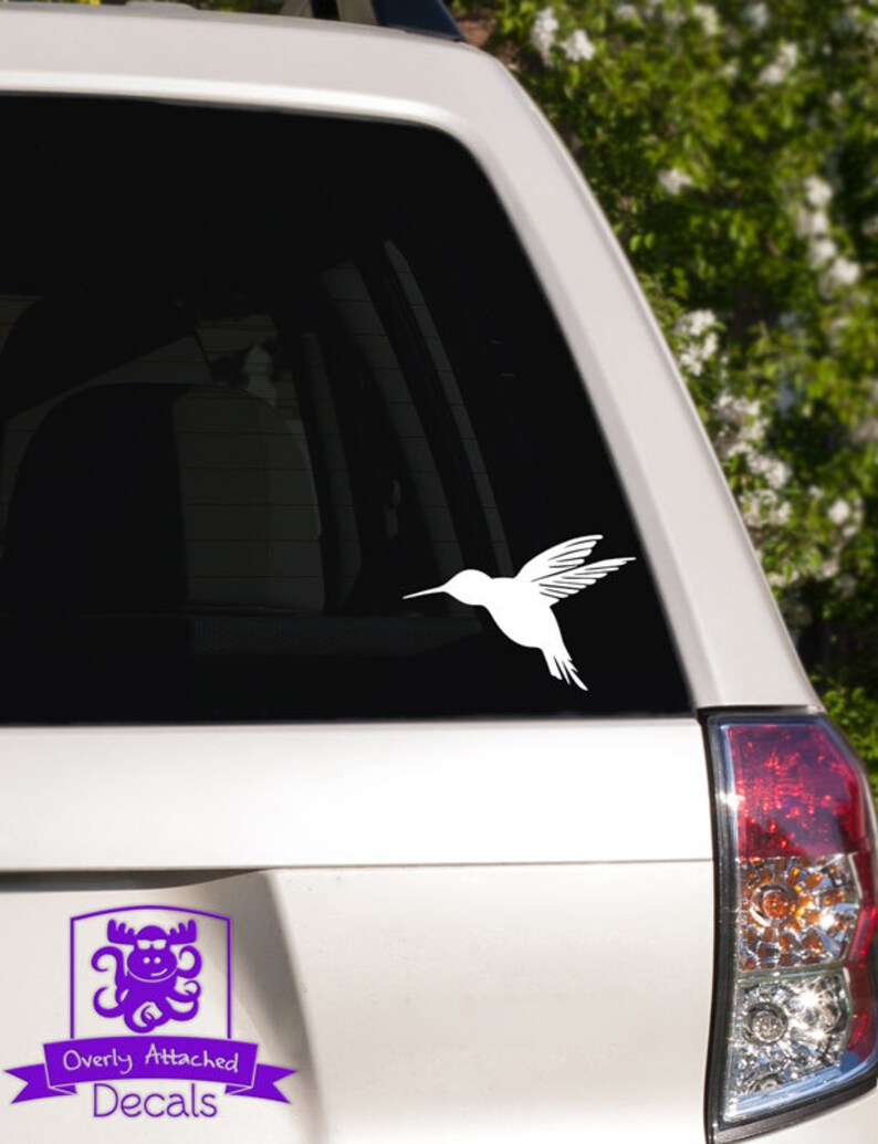 Hummingbird in Flight Car Window Decal | Etsy