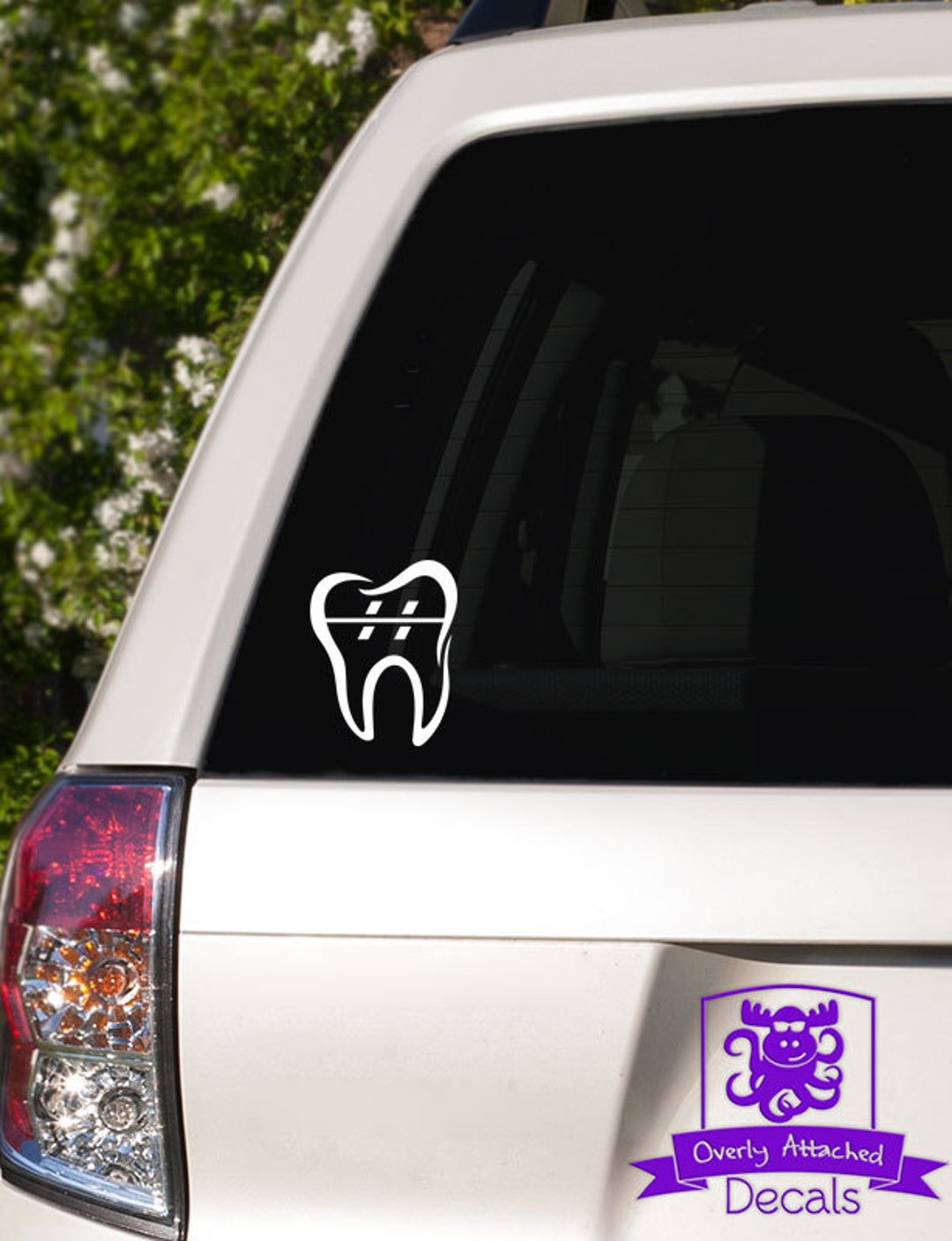 Orthodontic Tooth With Braces Car Window Decal - Etsy