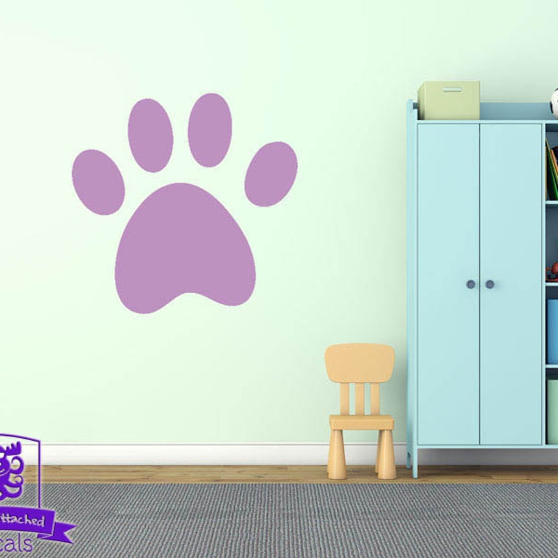 Paw Print Wall Decal - Etsy