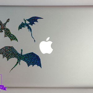 3 Dragons Flying Decal MacBook Laptop - Etsy