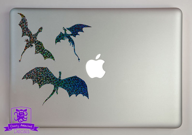 3 Dragons Flying Decal Macbook Laptop - Etsy