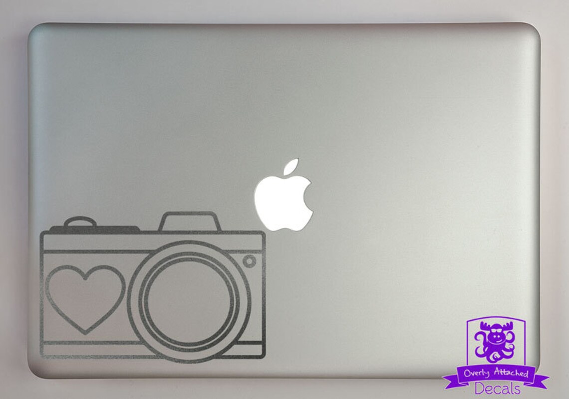 Camera With Heart Macbook Laptop Decal | Etsy