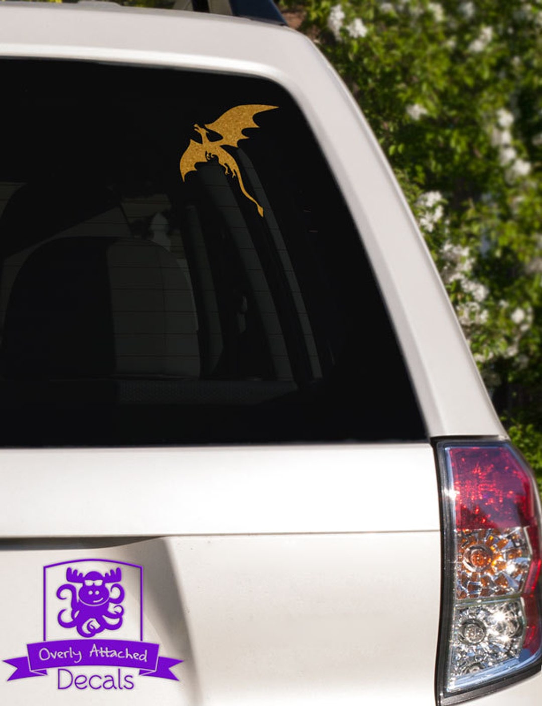 Dragon 2 Car Window Decal - Etsy