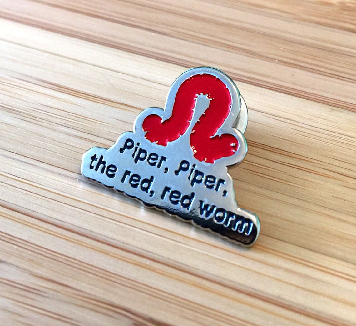 Piper the Red Worm Phish Enamel Pin | Etsy
