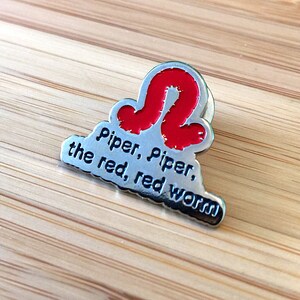 Piper the Red Worm Phish Enamel Pin - Etsy