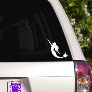Mermaid Reaching Car Window Decal - Etsy