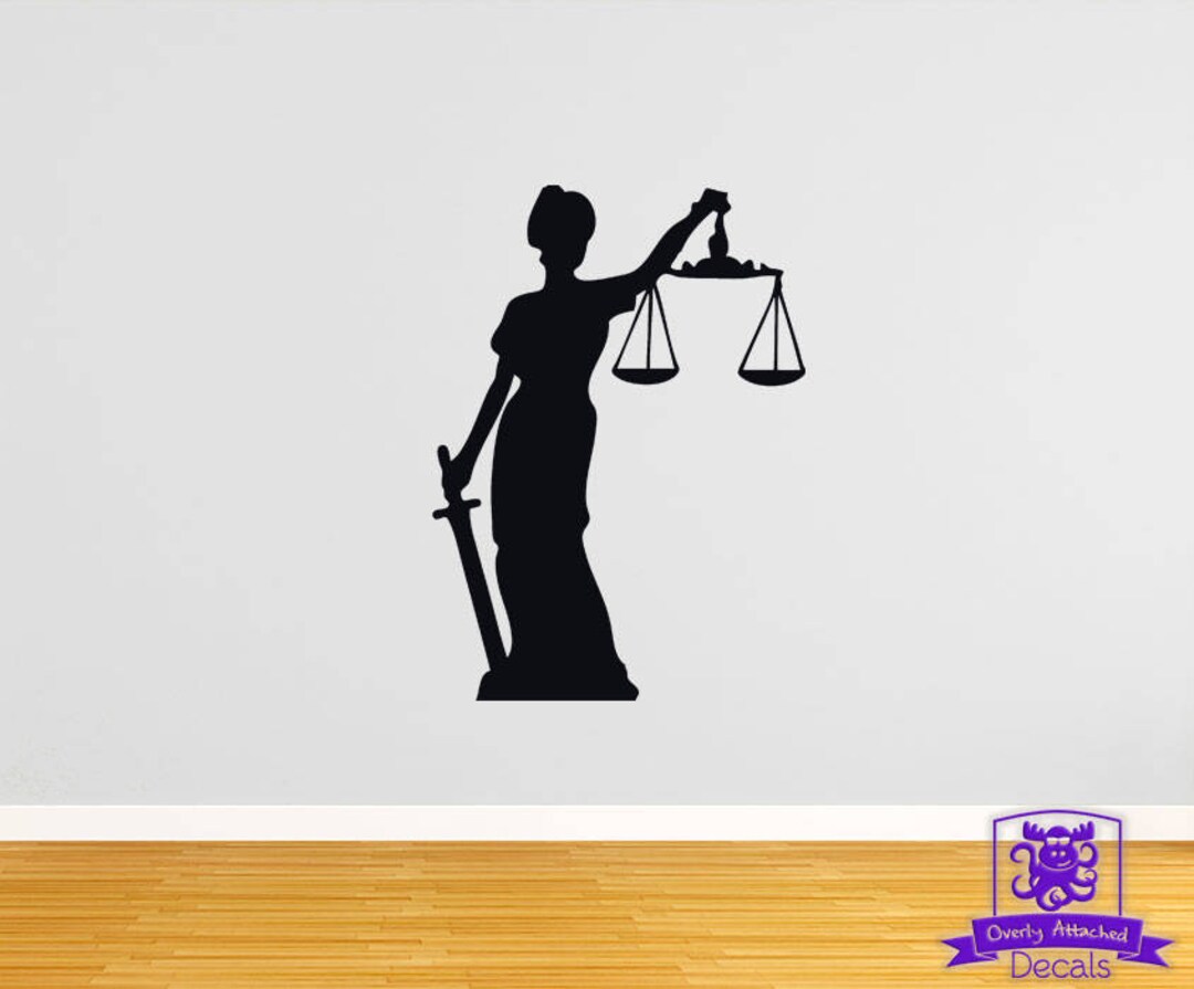 Lady Justice Wall Decal - Etsy