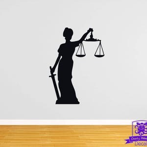 Lady Justice Wall Decal - Etsy