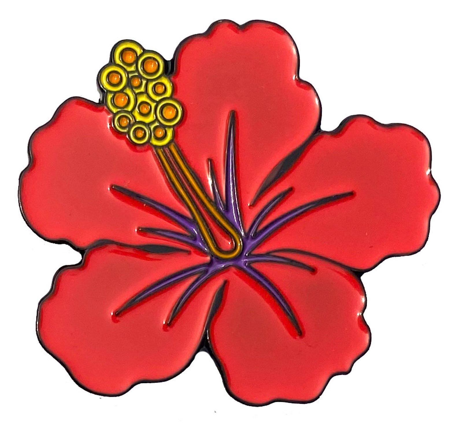 Hawaiian Hibiscus Flower Enamel Pin - Etsy