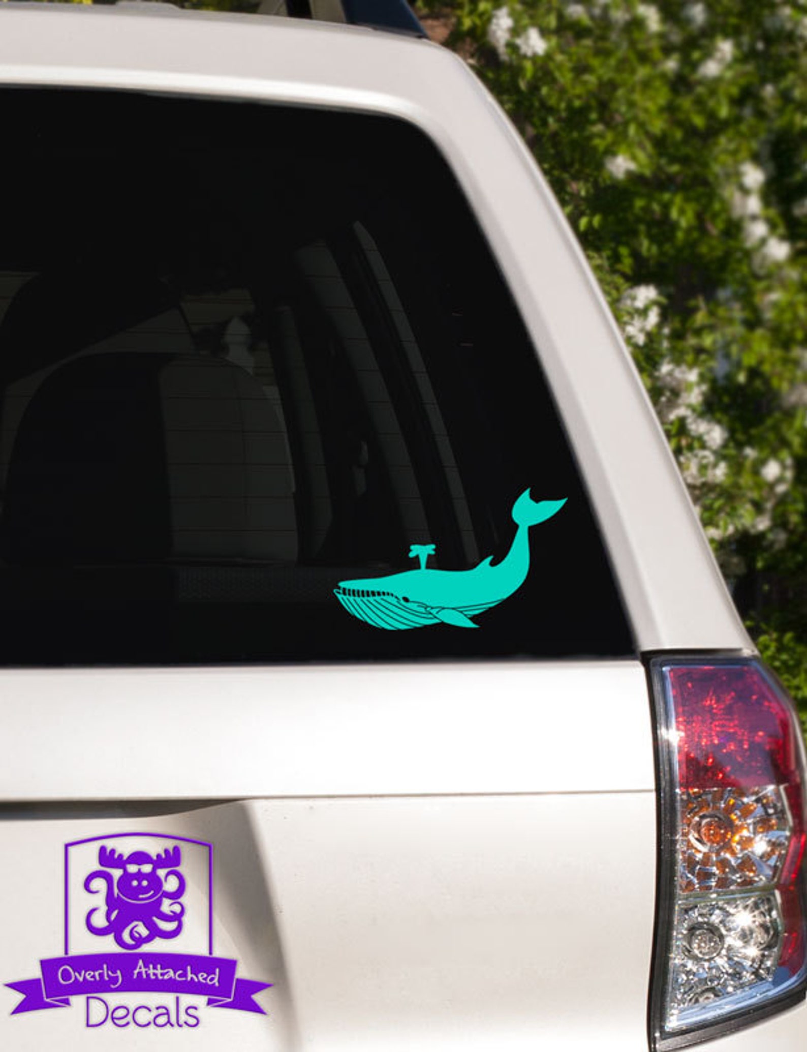 Whale Car Window Decal | Etsy