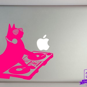 DJ Kitty Cat MacBook Laptop Decal - Etsy