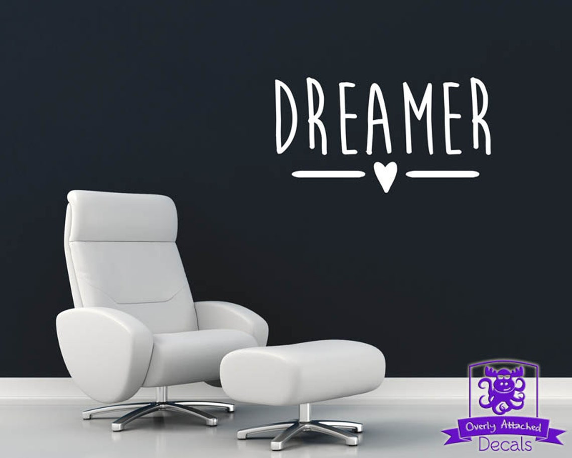Dreamer Typography Wall Decal - Etsy