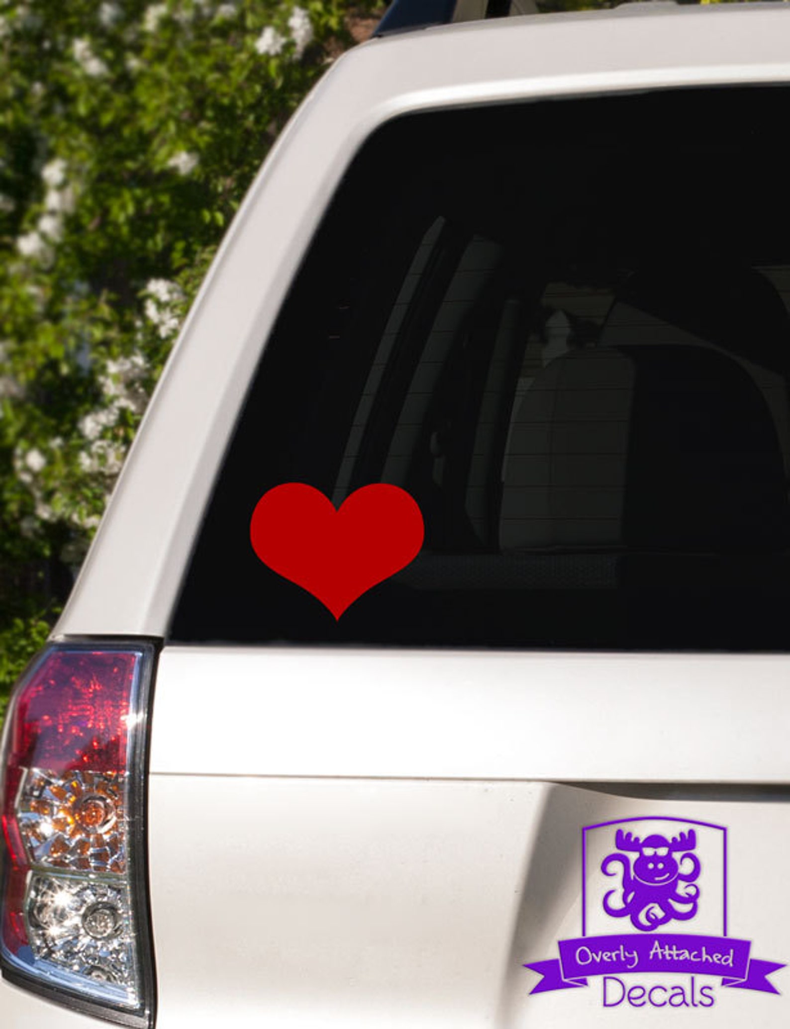 Heart Car Window Decal - Etsy