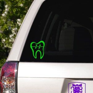 Orthodontic Tooth With Braces Car Window Decal - Etsy