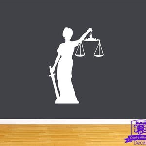 Lady Justice Wall Decal - Etsy