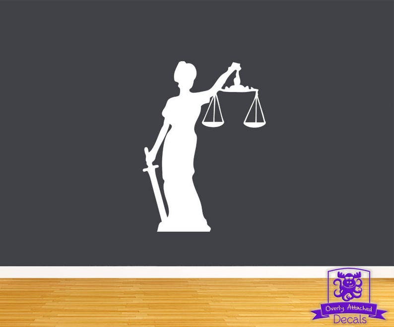 Lady Justice Wall Decal | Etsy