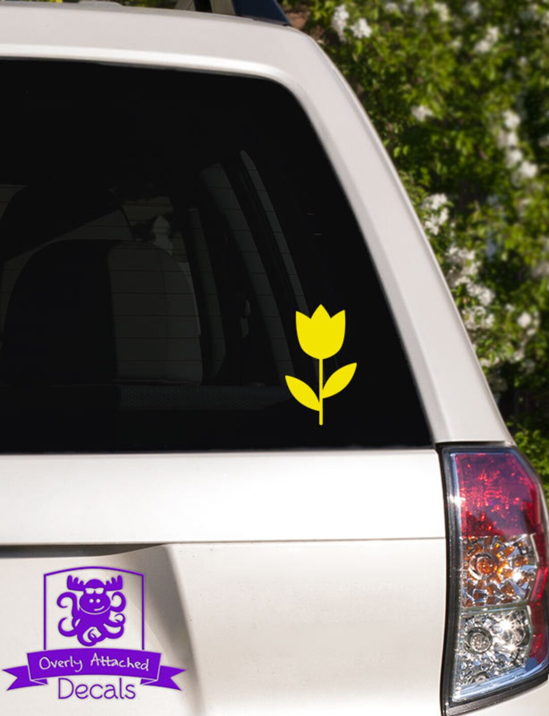Tulip Spring Flower Car Window Decal - Etsy