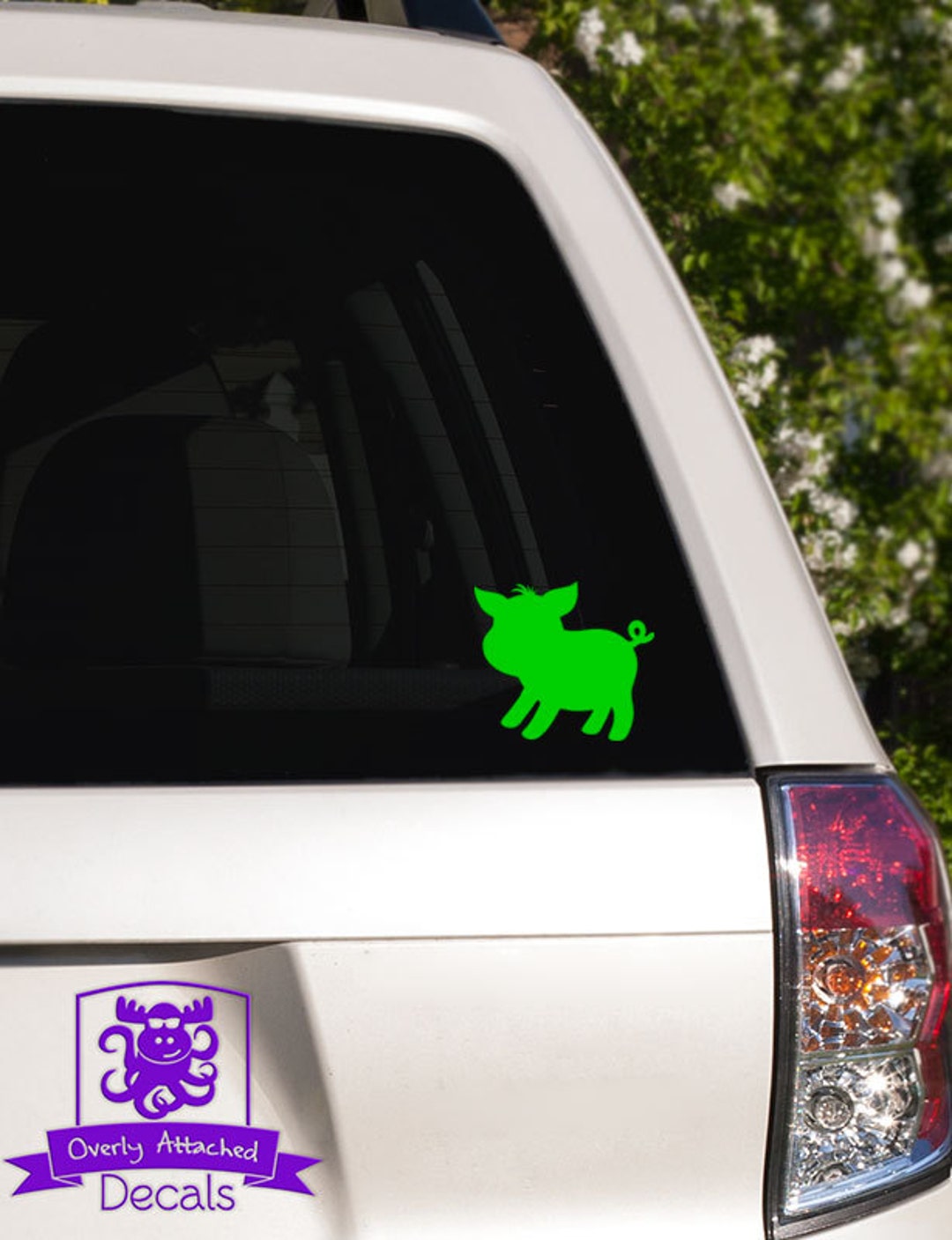 Cute Barnyard Piglet Car Window Decal - Etsy