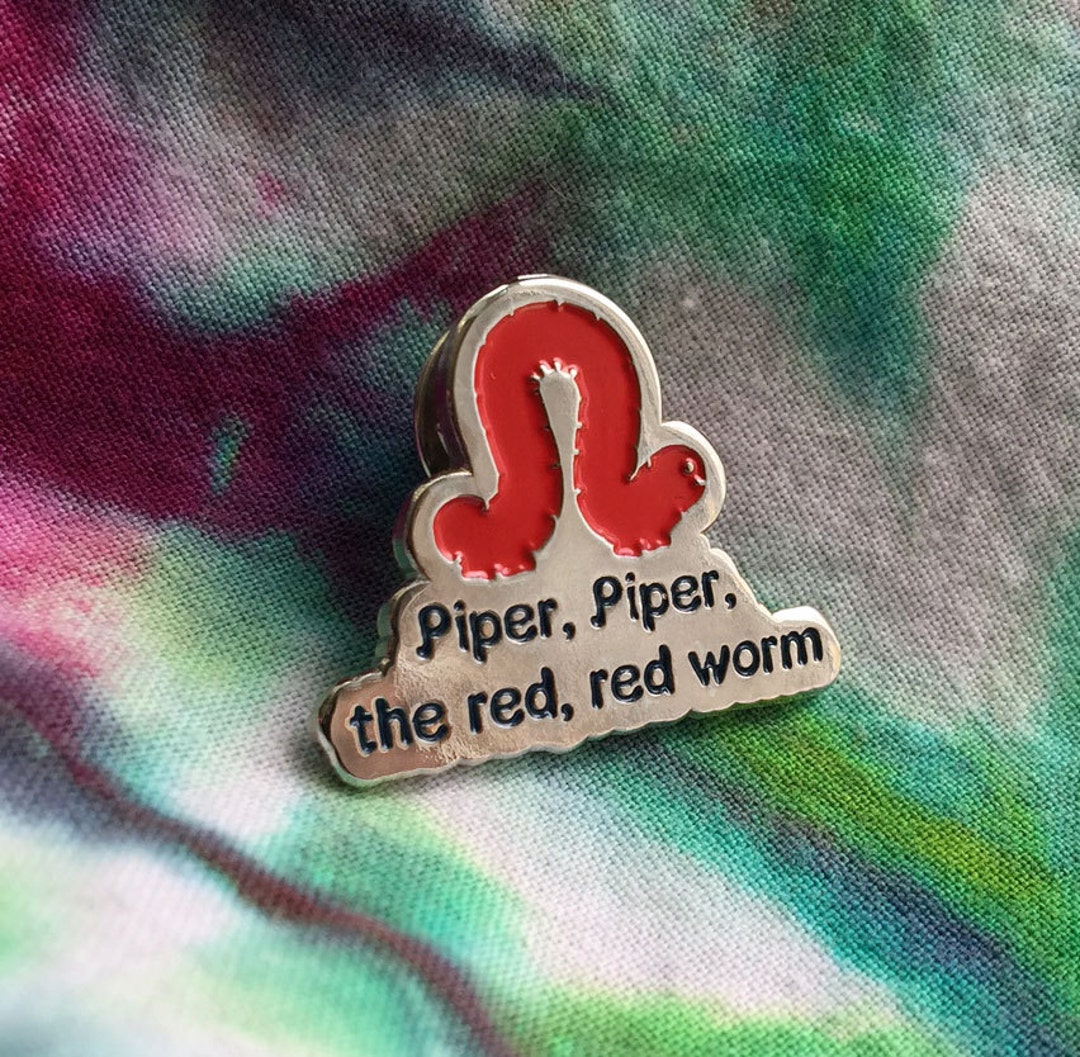 Piper the Red Worm Phish Enamel Pin - Etsy