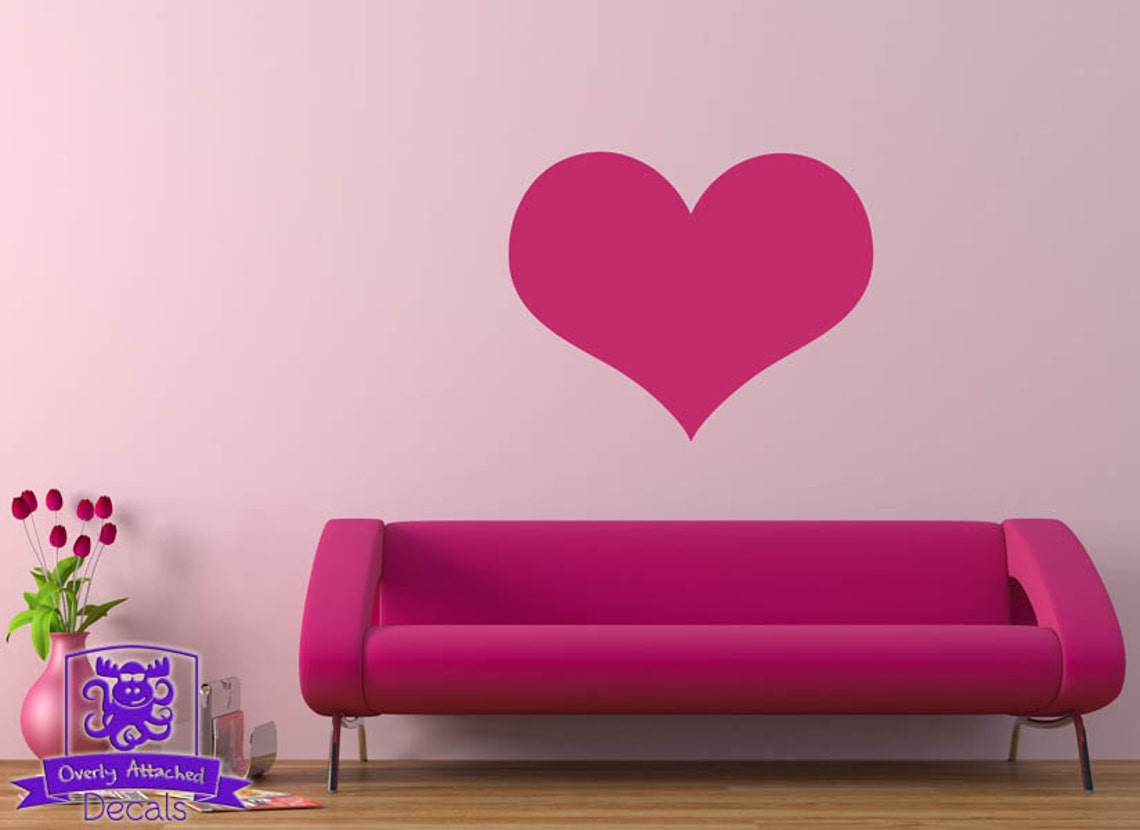 Heart Wall Decal Decor - Etsy