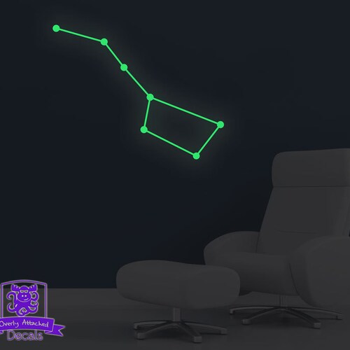 Glow in the Dark Big Dipper Constellation Wall Decal - Etsy