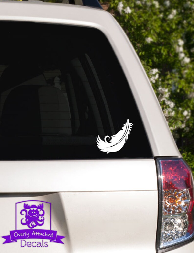 Feather Car Window Decal - Etsy