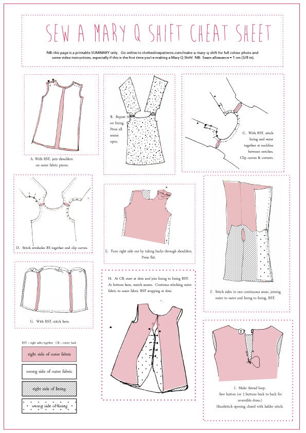 Mary Q Retro Shift Dress Sewing Pattern - Classic 1960s Style ...