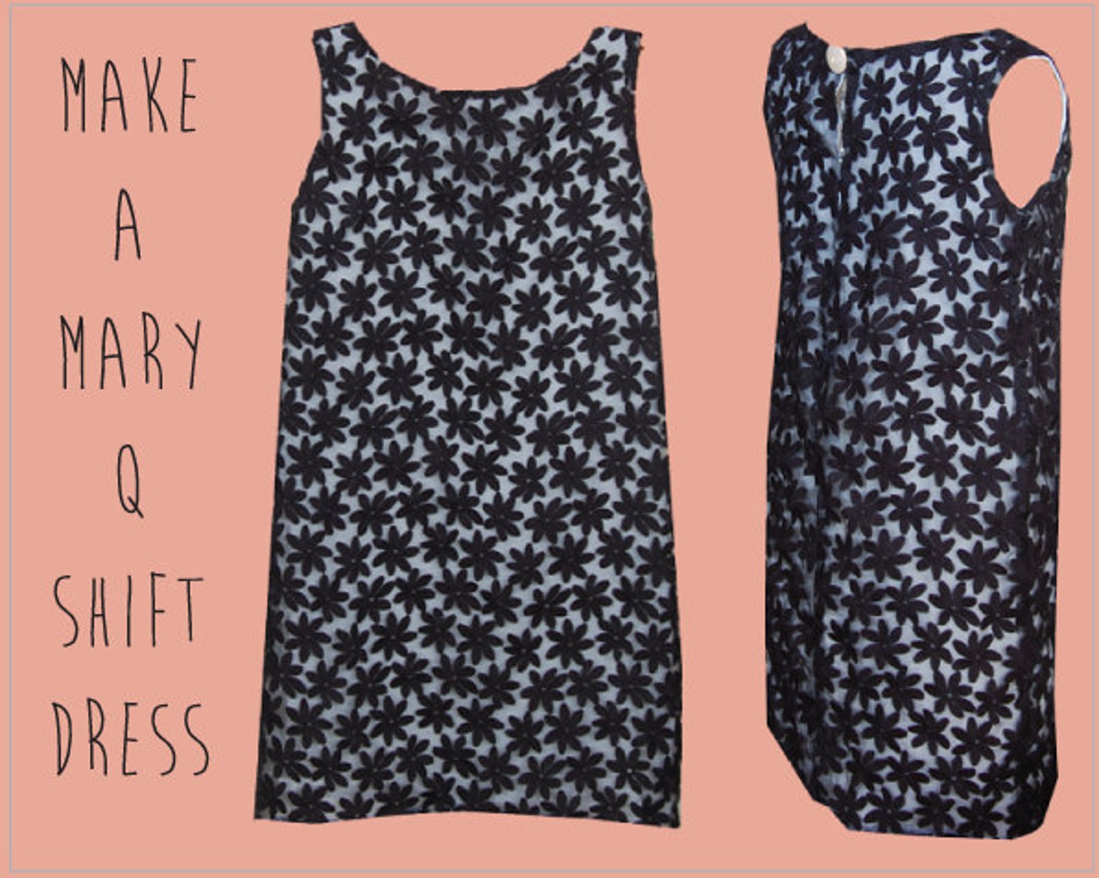 Mary Q Retro Shift Dress Sewing Pattern - Classic 1960s Style ...