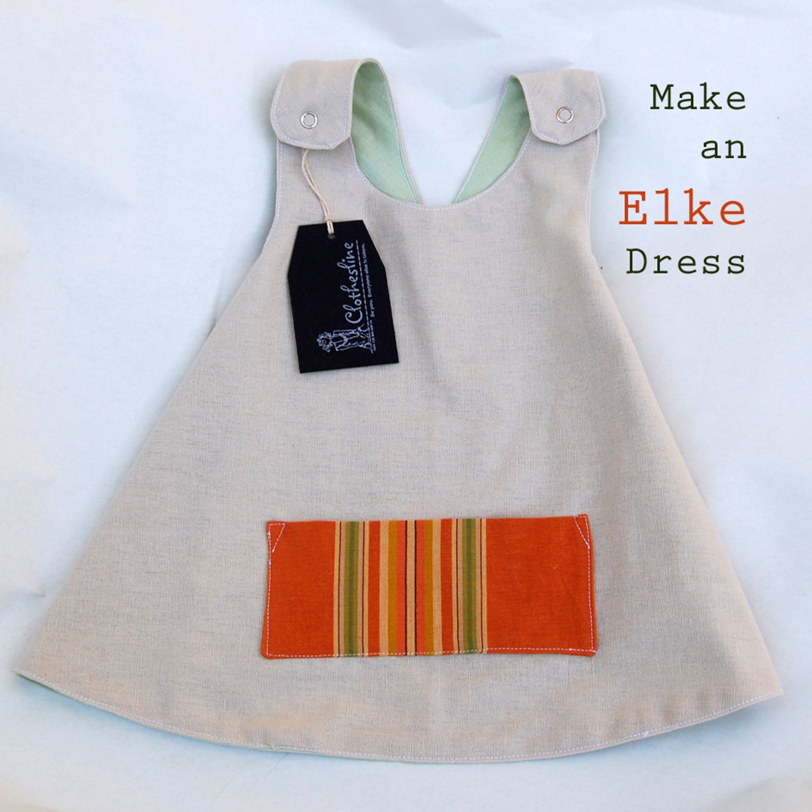 Little Girls Easy to Sew Digital Dress Pattern to Print at Home - Elke ...