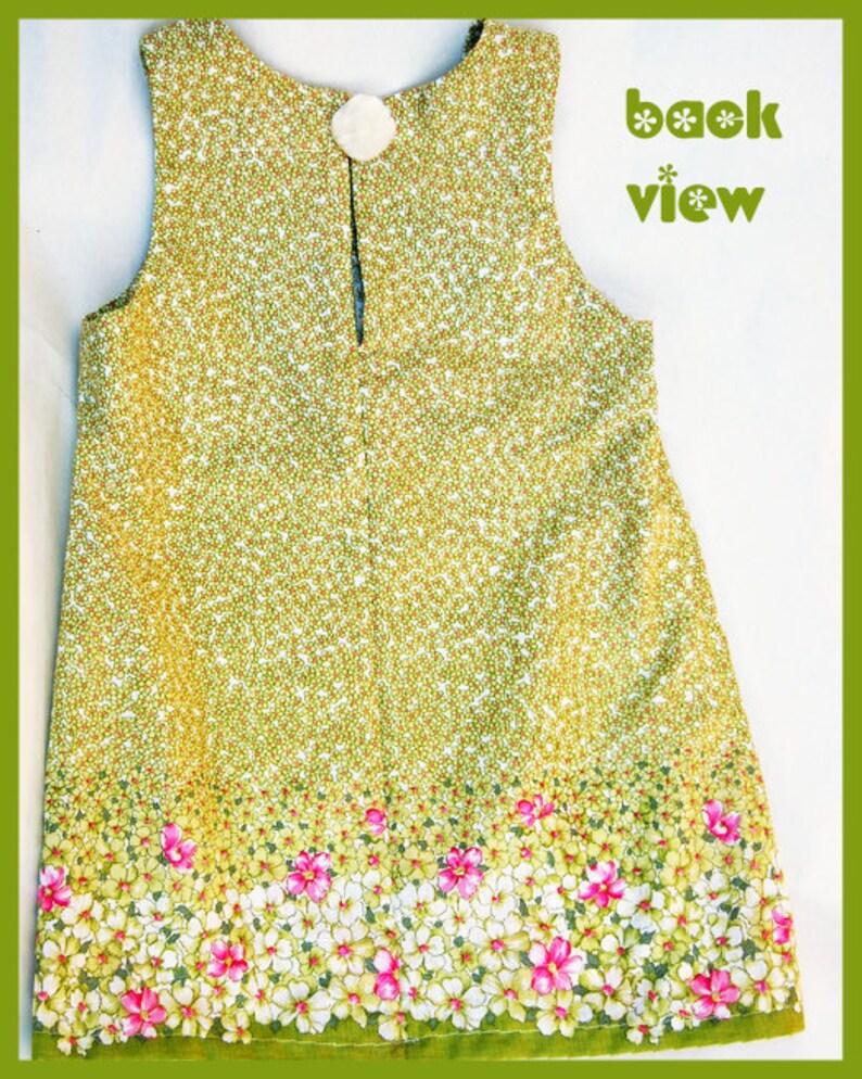 Easy Sixties Mini Shift Dress Pattern for Girls Age 3 to 7. Instant ...