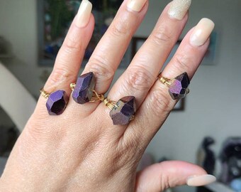 Purple Quartz Ring | Etsy
