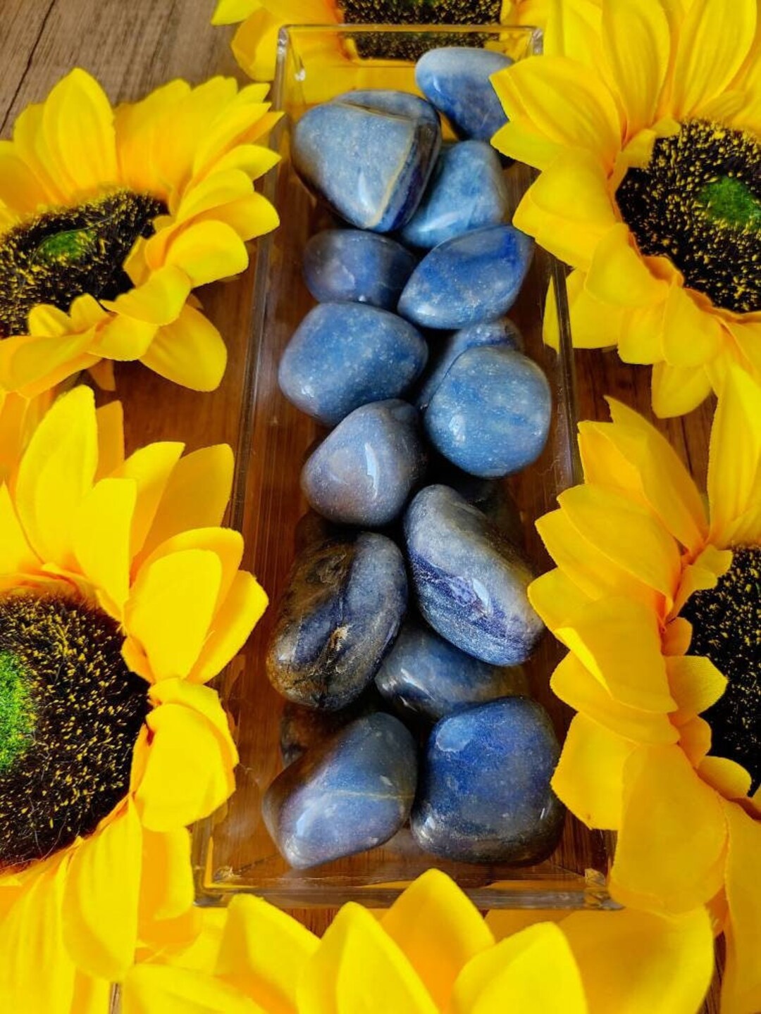 1 Blue Quartz Tumbled Stone, Healing Crystals and Stones - Etsy