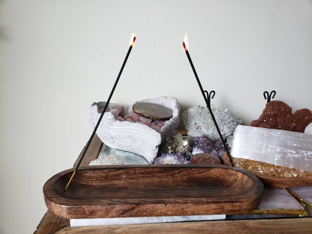 Big Wood Incense Burner,incense Holder,ash Catcher,home Decor - Etsy