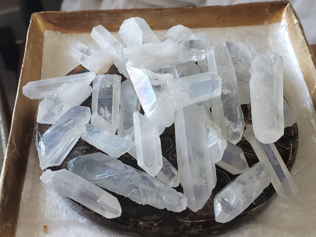 TWO Angel Aura Quartz Points, Crystal Point, Healing Crystals - Etsy
