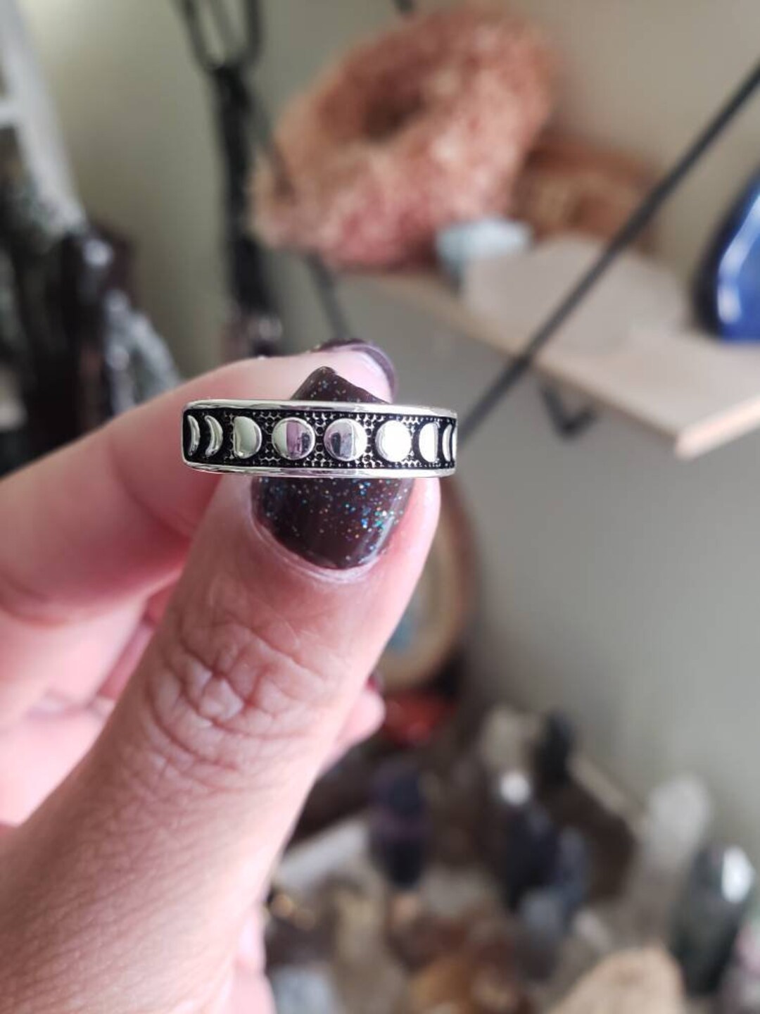 Moon Phases Ring, Constellation Ring, Celestial Jewelry - Etsy