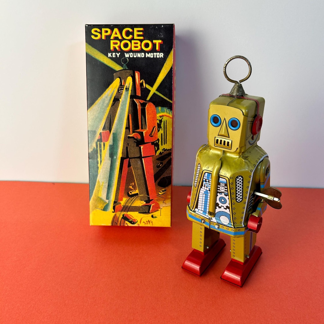 Tin Wind-up Walking Robot Toy - Etsy