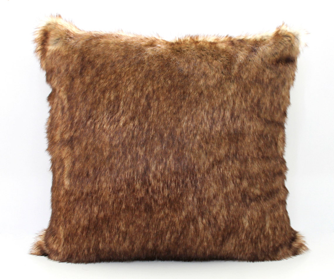 Luxury Mink Faux Fur Lumbar Pillow Cover Custom Backing - Etsy