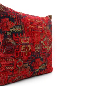 Dark Red Turkish Kilim Pillow Cover Antique Looking Luxurious Boho ...