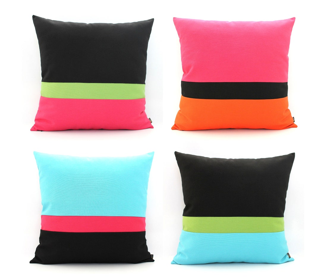 Mix and Match Color Block Pillow Cover All Sizes Modern Pillow, Bright ...
